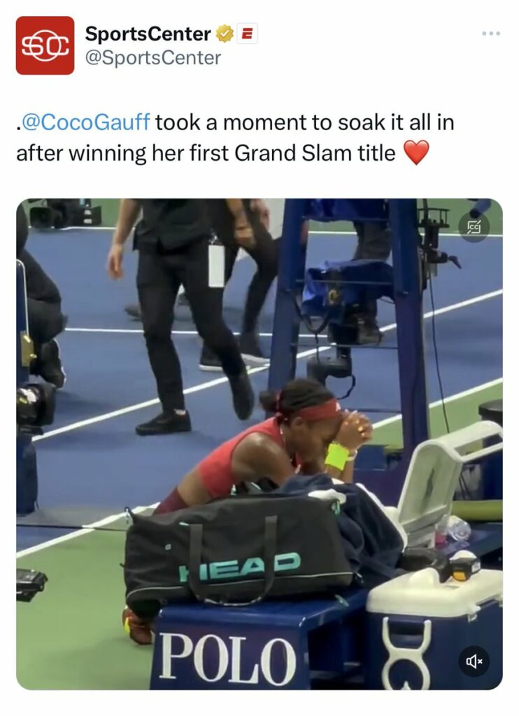 ESPN Laughably Claims US Open Winner Coco Gauff “Soaks it All in” When ...